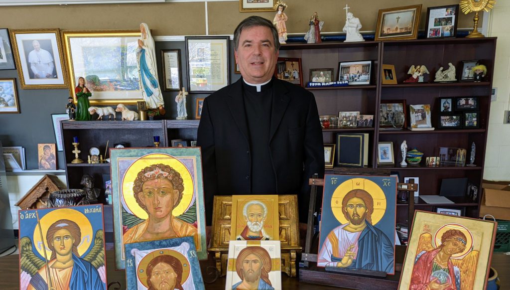 Priests create icons that 'bring us closer to God'