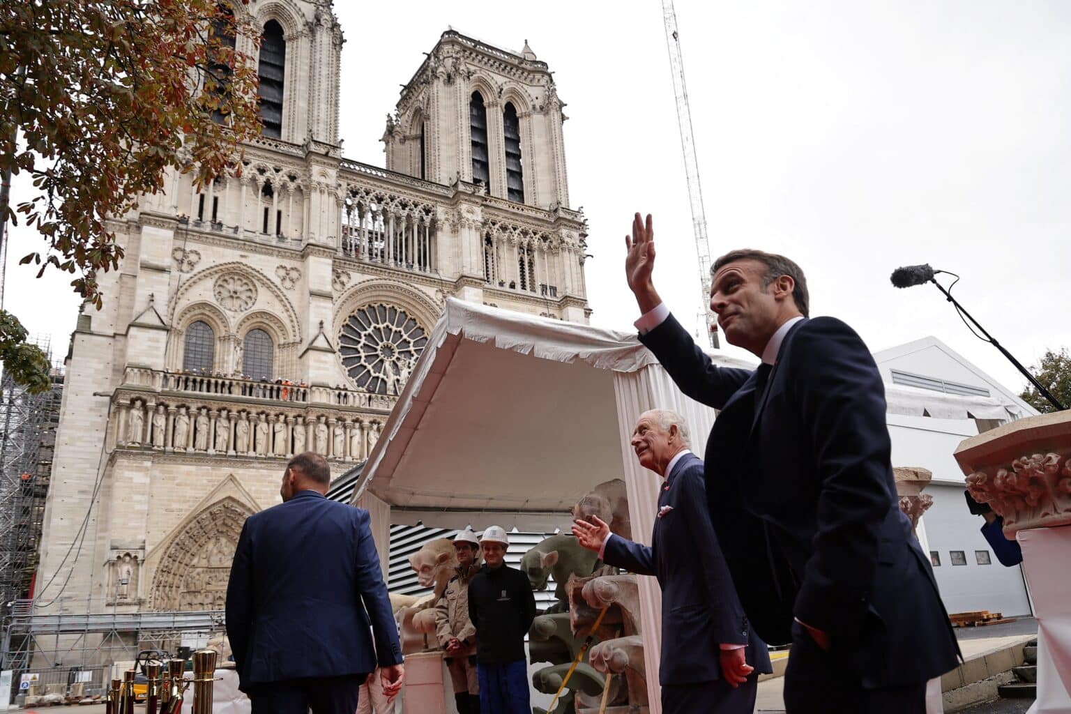 President Emmanuel Macron visits Notre Dame ahead of reopening