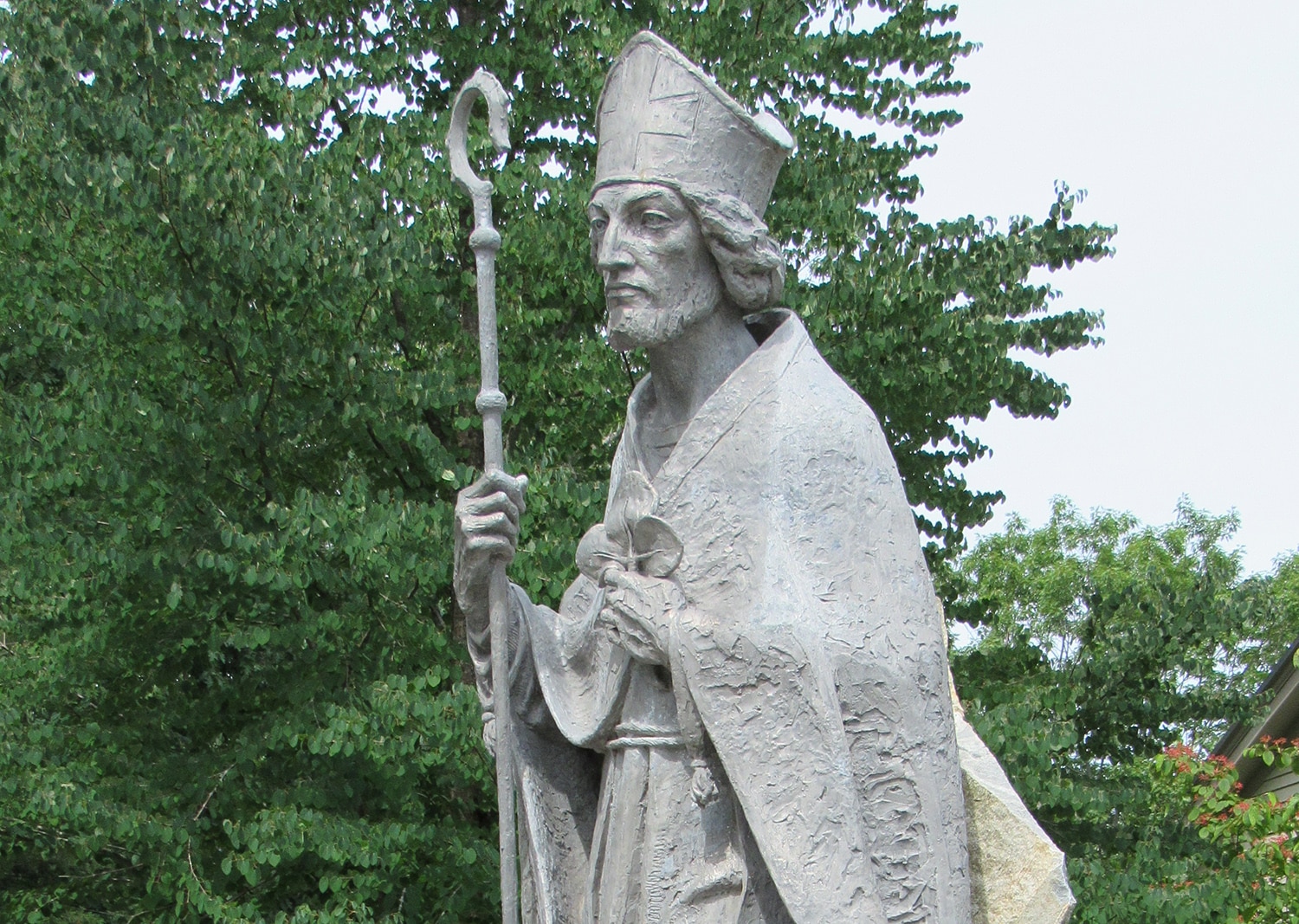 Praying with St. Patrick at the manger