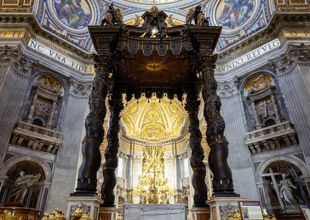 Major altar canopy at St. Peter's will undergo big restoration this year