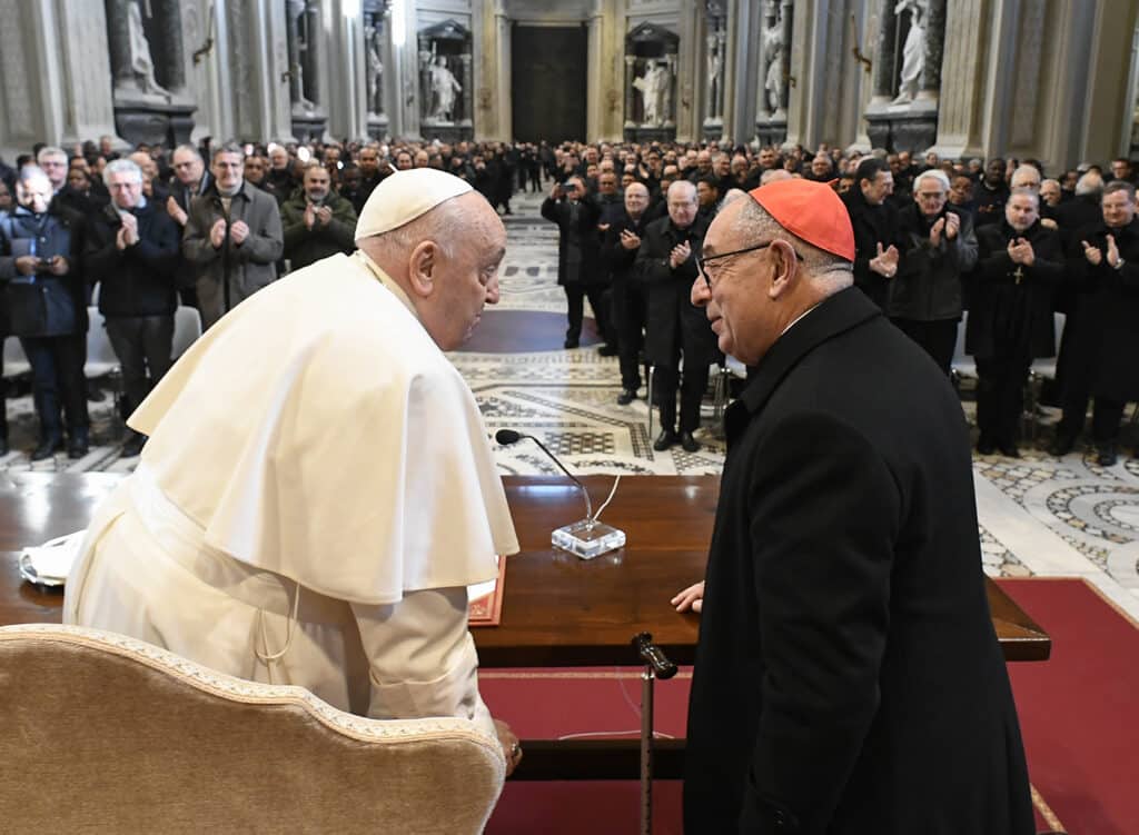 Pope talks blessings and divisions with Roman clergy