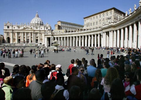 Where is the church's 'sacristy' and 'rectory'?