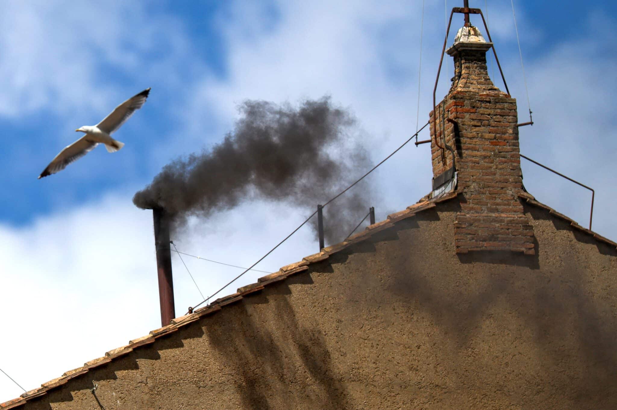A morning of black smoke from the Sistine Chapel chimney